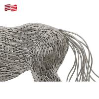 China Custom Life-Size Stainless Steel Animal Sculpture with Horse Pipe Statue Decoration for sale