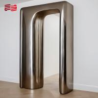 China Garden Decoration Art Installation Theme Stainless Steel Art Door Mirror Process for sale