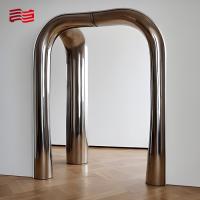 China Garden Decoration Art Installation Theme Stainless Steel Art Door Mirror Process for sale