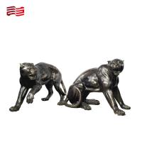 China Art Decoration Life-Size Bronze Panther Sculpture with Polished Finish in Custom Color for sale