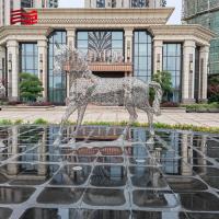 China Welding Technique Stainless Steel Horse Sculpture for Urban Art Installation in Europe for sale