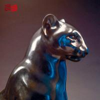 China Art Decoration Life-Size Bronze Panther Sculpture with Polished Finish in Custom Color for sale