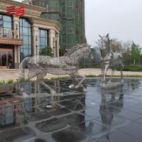China Welding Technique Stainless Steel Horse Sculpture for Urban Art Installation in Europe for sale
