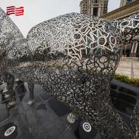 China Welding Technique Stainless Steel Horse Sculpture for Urban Art Installation in Europe for sale