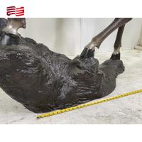 China Custom Color Metal Animal Statue Life-Size Bronze Moose Sculpture for Outdoor Display for sale