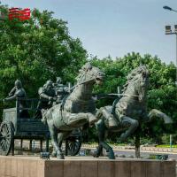 China Regional Feature Cast Copper Sculpture of Chinese Bronze Carriage for Urban Landscape for sale