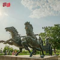 China Regional Feature Cast Copper Sculpture of Chinese Bronze Carriage for Urban Landscape for sale