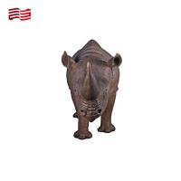 China Life-Size Bronze Rhinoceros Statue Custom Metal Animal Sculpture for Customer Size for sale