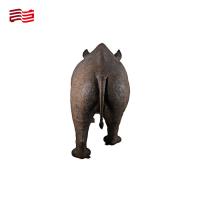 China Life-Size Bronze Rhinoceros Statue Custom Metal Animal Sculpture for Customer Size for sale