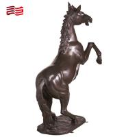 China Customer Logo Custom Life-Size Bronze Horse Sculpture for Metal Animal Statues for sale