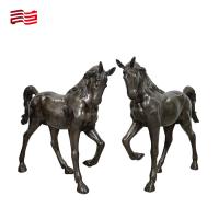 China Customer Logo Custom Life-Size Bronze Horse Sculpture for Metal Animal Statues for sale