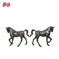China Customer Logo Custom Life-Size Bronze Horse Sculpture for Metal Animal Statues for sale
