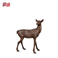 China Europe Regional Feature Bronze Sika Deer Sculpture for Custom Metal Animal Statues for sale