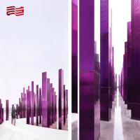 China Stainless Steel Perforated Column Design Public Art Group Lighting for Art Decoration for sale
