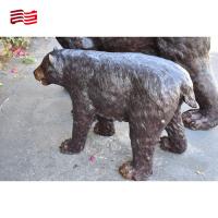 China Life-Size Bronze Bear Sculpture Custom Metal Animal Statues for Artistic Installations for sale