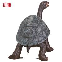 China Metal Art Decoration Life-size Bronze Tortoise Sculpture for Custom Animal Statues for sale