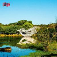 China Custom White Stainless Steel Pipe Sculptures for Water Sculpture Parks and Lake Installations for sale