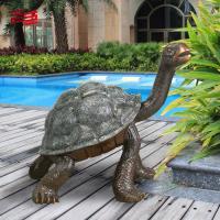 China Metal Art Decoration Life-size Bronze Tortoise Sculpture for Custom Animal Statues for sale