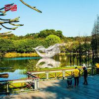 China Custom White Stainless Steel Pipe Sculptures for Water Sculpture Parks and Lake Installations for sale