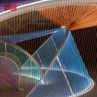 China Artistic Installation Theme Stainless Steel Revolving Structure Interactive Light Art for sale