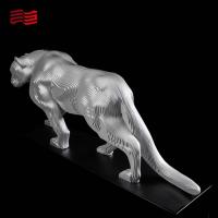 China Regional Feature Europe Artistic Installation with Life-size Bronze Leopard Sculpture for sale