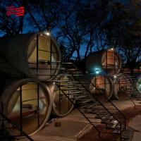 China SCULPTURE Custom Print Method for Unique Self-Contained Cottages Made from Cement Tubes for sale