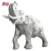 China Custom Metal Animal Statue Life-Size Bronze Elephant Sculpture Made of Stainless Steel for sale