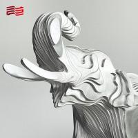 China Custom Metal Animal Statue Life-Size Bronze Elephant Sculpture Made of Stainless Steel for sale