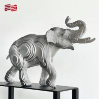 China Custom Metal Animal Statue Life-Size Bronze Elephant Sculpture Made of Stainless Steel for sale