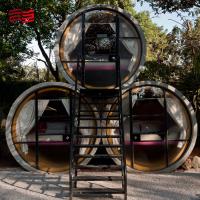China SCULPTURE Custom Print Method for Unique Self-Contained Cottages Made from Cement Tubes for sale