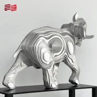 China Custom Metal Animal Statue Life-Size Bronze Elephant Sculpture Made of Stainless Steel for sale