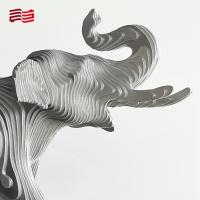 China Custom Metal Animal Statue Life-Size Bronze Elephant Sculpture Made of Stainless Steel for sale