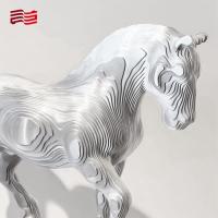 China Custom Metal Animal Statues Large Stainless Steel Horse Sculpture for Art Decoration for sale