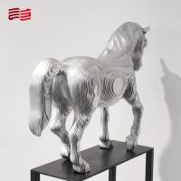China Custom Metal Animal Statues Large Stainless Steel Horse Sculpture for Art Decoration for sale