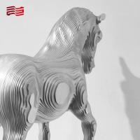 China Custom Metal Animal Statues Large Stainless Steel Horse Sculpture for Art Decoration for sale