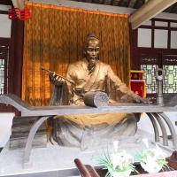 China Bronze Statue of Hua Tuo in Red Copper Historical Figure Sculpture for Customization for sale