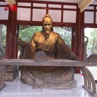 China Bronze Statue of Hua Tuo in Red Copper Historical Figure Sculpture for Customization for sale