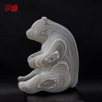 China Custom Color Life-size Bronze Animal Sculpture Hand-forged Stainless Steel Panda Statues for sale
