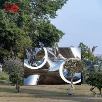 China Stainless Steel Elephant Cube Sculpture Featuring Mirror Polishing for Custom Designs for sale