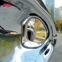 China Custom Printing Large Stainless Steel Sculpture with Mirror Finish and Abstract Design for sale