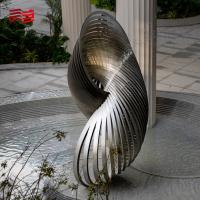 China Metal Hotel Sculpture Large Modern Outdoor Stainless Steel Spiral for Garden Decoration for sale