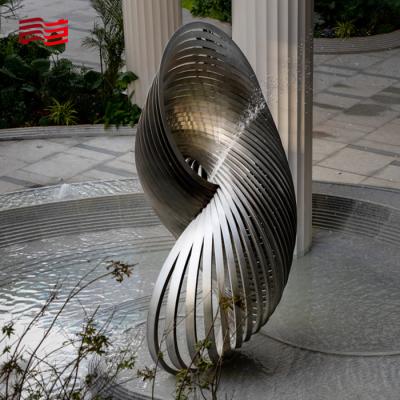 China Metal Hotel Sculpture Large Modern Outdoor Stainless Steel Spiral for Garden Decoration for sale