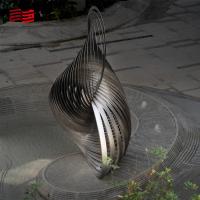 China Metal Hotel Sculpture Large Modern Outdoor Stainless Steel Spiral for Garden Decoration for sale