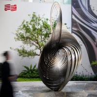 China Metal Hotel Sculpture Large Modern Outdoor Stainless Steel Spiral for Garden Decoration for sale
