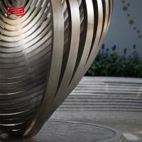 China Metal Hotel Sculpture Large Modern Outdoor Stainless Steel Spiral for Garden Decoration for sale