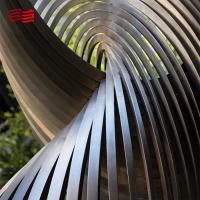 China Metal Hotel Sculpture Large Modern Outdoor Stainless Steel Spiral for Garden Decoration for sale