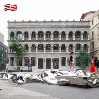 China Outdoor Stainless Steel Landscape Sculptures for Customer Size Metal Art Installations for sale