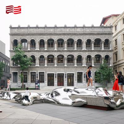 China Outdoor Stainless Steel Landscape Sculptures for Customer Size Metal Art Installations for sale