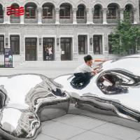 China Outdoor Stainless Steel Landscape Sculptures for Customer Size Metal Art Installations for sale