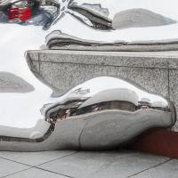 China Outdoor Stainless Steel Landscape Sculptures for Customer Size Metal Art Installations for sale